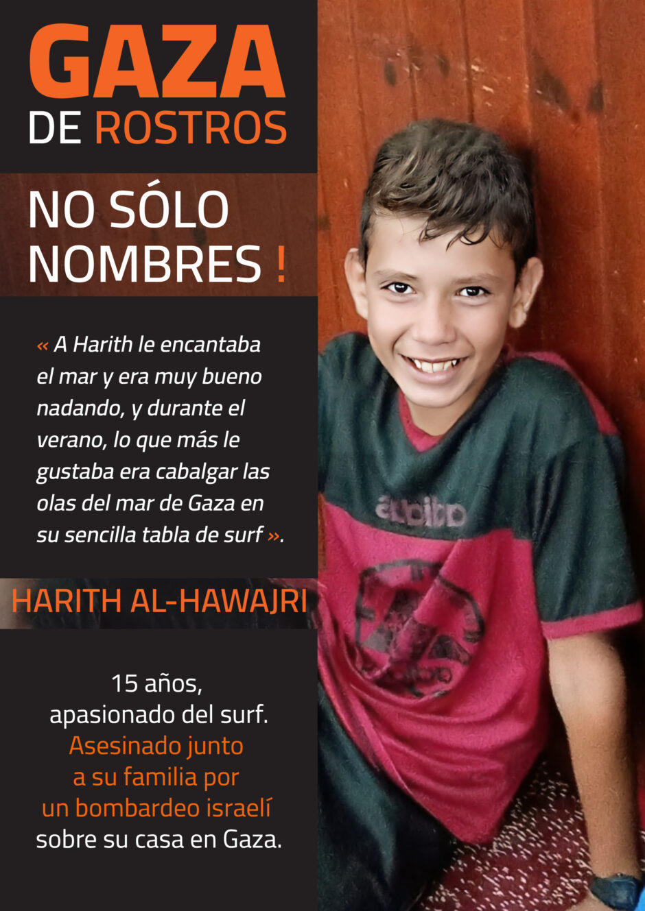 HARITH AL-HAWAJRI, 15 años, apasionado del surf – Gaza, des visages ...